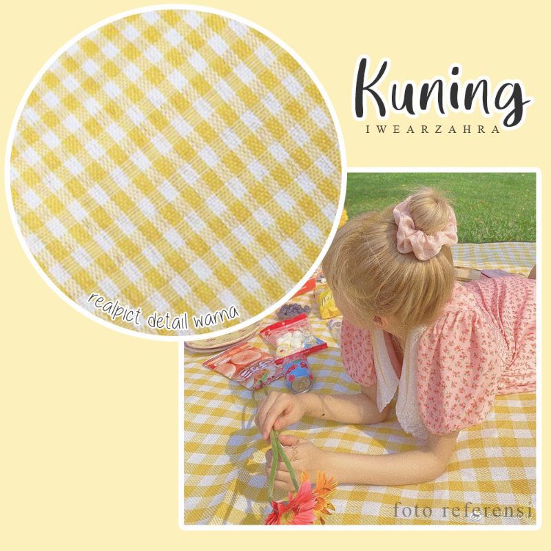 Jual TIKAR KAIN PIKNIK MOTIF KOTAK KOTAK/TAPLAK MEJA/TIKAR KAIN ESTETIK ...