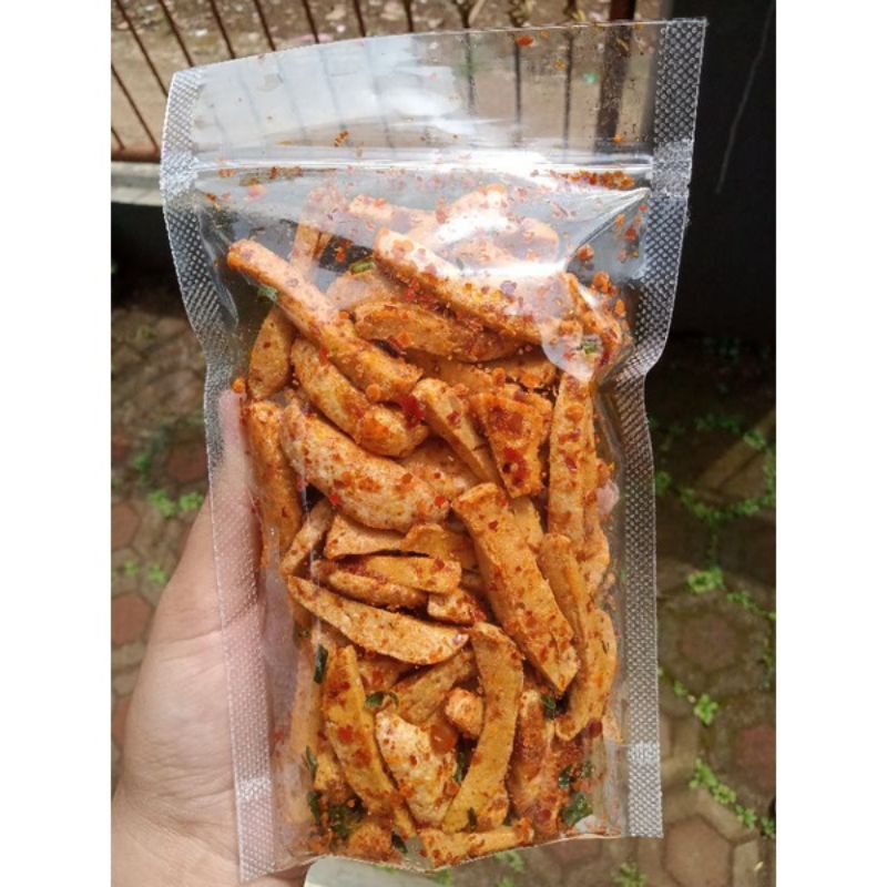 Jual Basreng Baso goreng Extra pedas daun jeruk isi 100 gram | Shopee ...