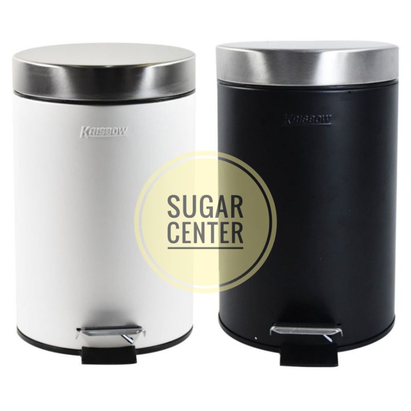 Jual Krisbow Tempat Sampah 3 Liter/Tempat Sampah Softclose Bulat/Tempat Sampah Pedal | Shopee ...