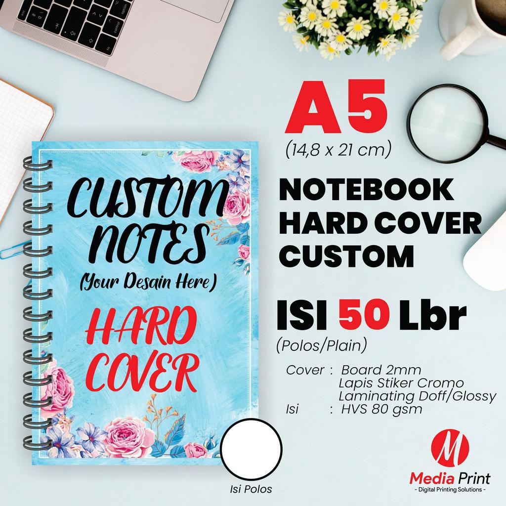 Jual Notebook Custom Hardcover Spiral A5 Polos / Block Note / Souvenir ...