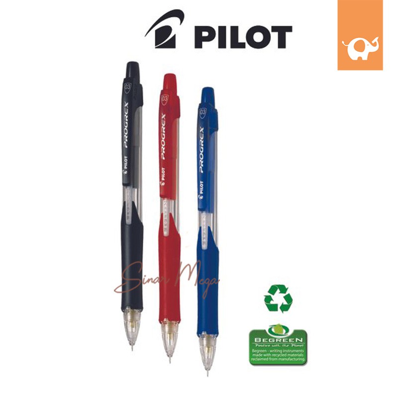 Jual Pilot Mechanical Pencil Progrex 0.3mm H-123-SL-BGD Pensil Mekanik ...
