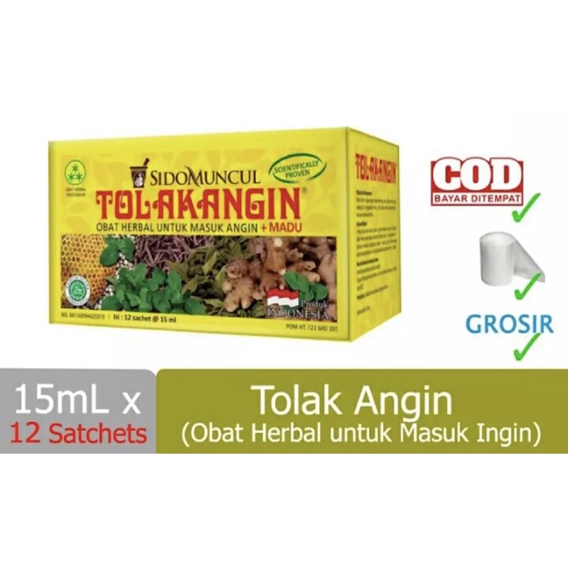 Jual JAMU TOLAK ANGIN PLUS MADU 12 SACHET (1BOX) | Shopee Indonesia