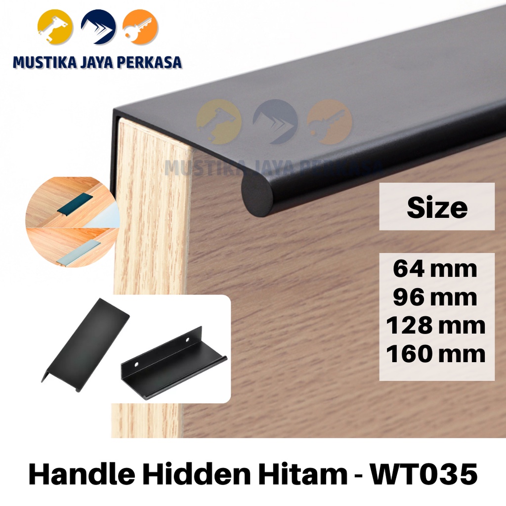 Jual Handle Hidden WT 035 Silver Hitam Handle Gagang Lemari Minimalis ...
