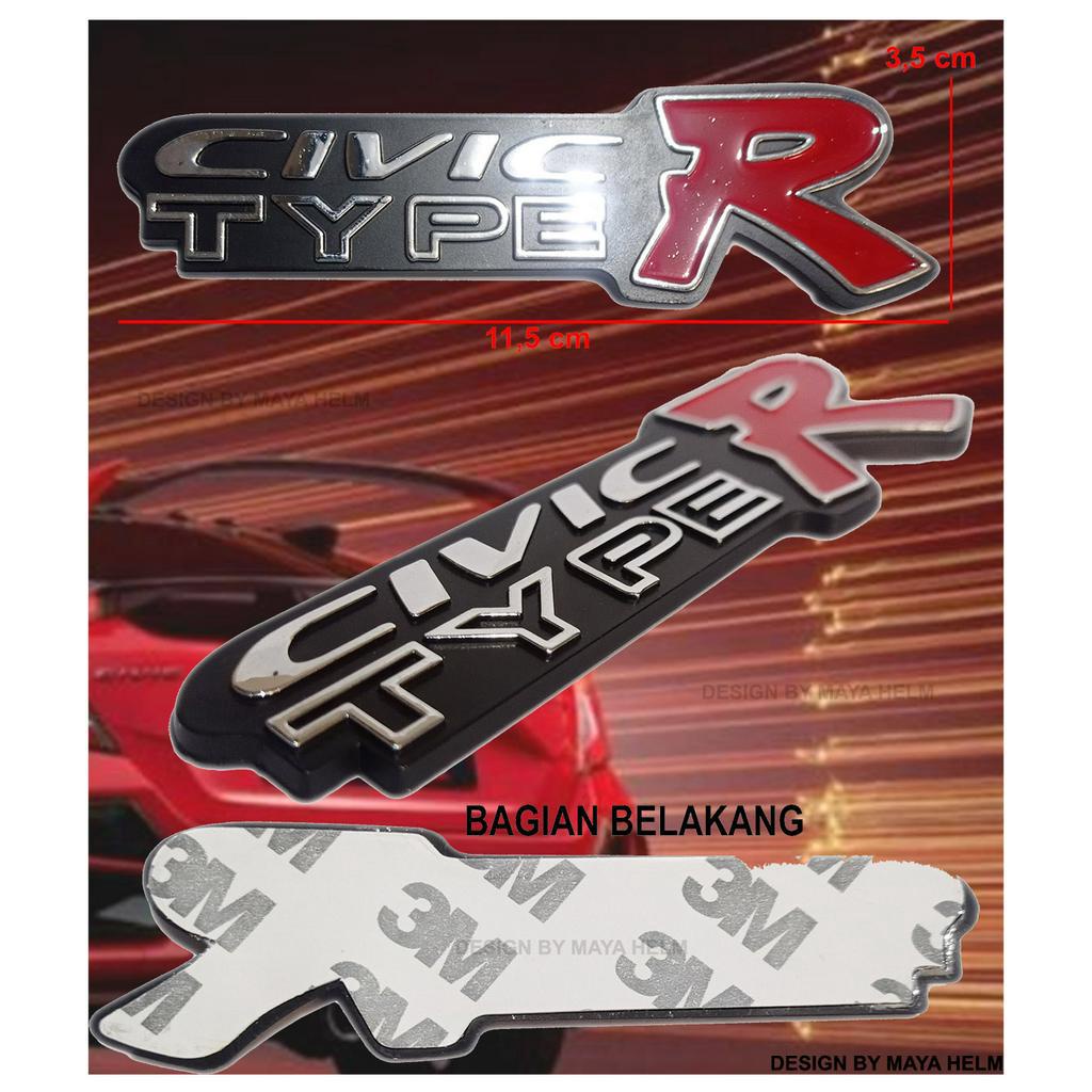 Jual Emblem Mobil Honda Civic Type R | Shopee Indonesia