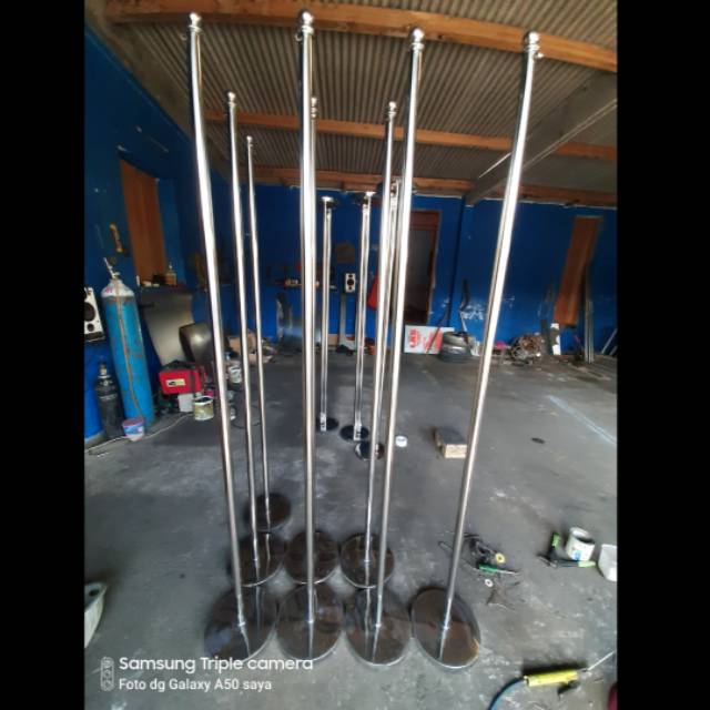 Jual Tiang bendera stainless 3 meter dengan kaki bulat kuat | Shopee ...