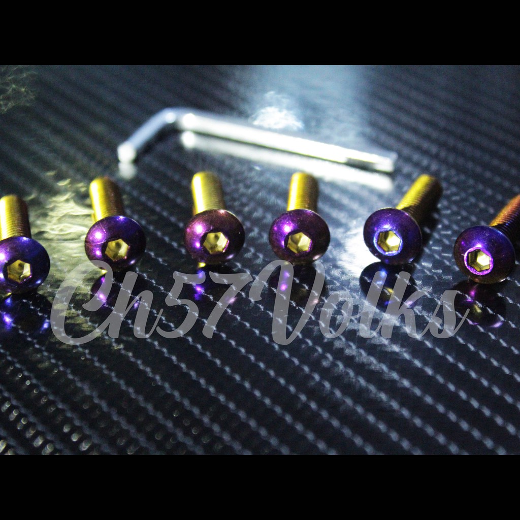 Jual Baut Stir Mobil Titanium Look Burn TIp Setir Racing M5x15 Thailook ...