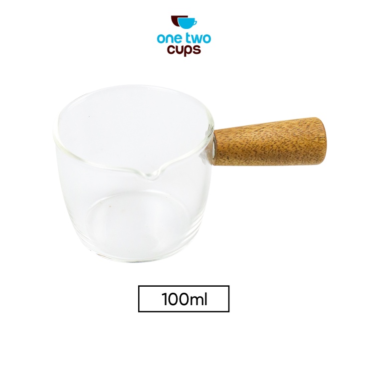 Jual One Two Cups DROHOEY Gelas Milk Jug Handle Kayu Kopi Latte Art ...