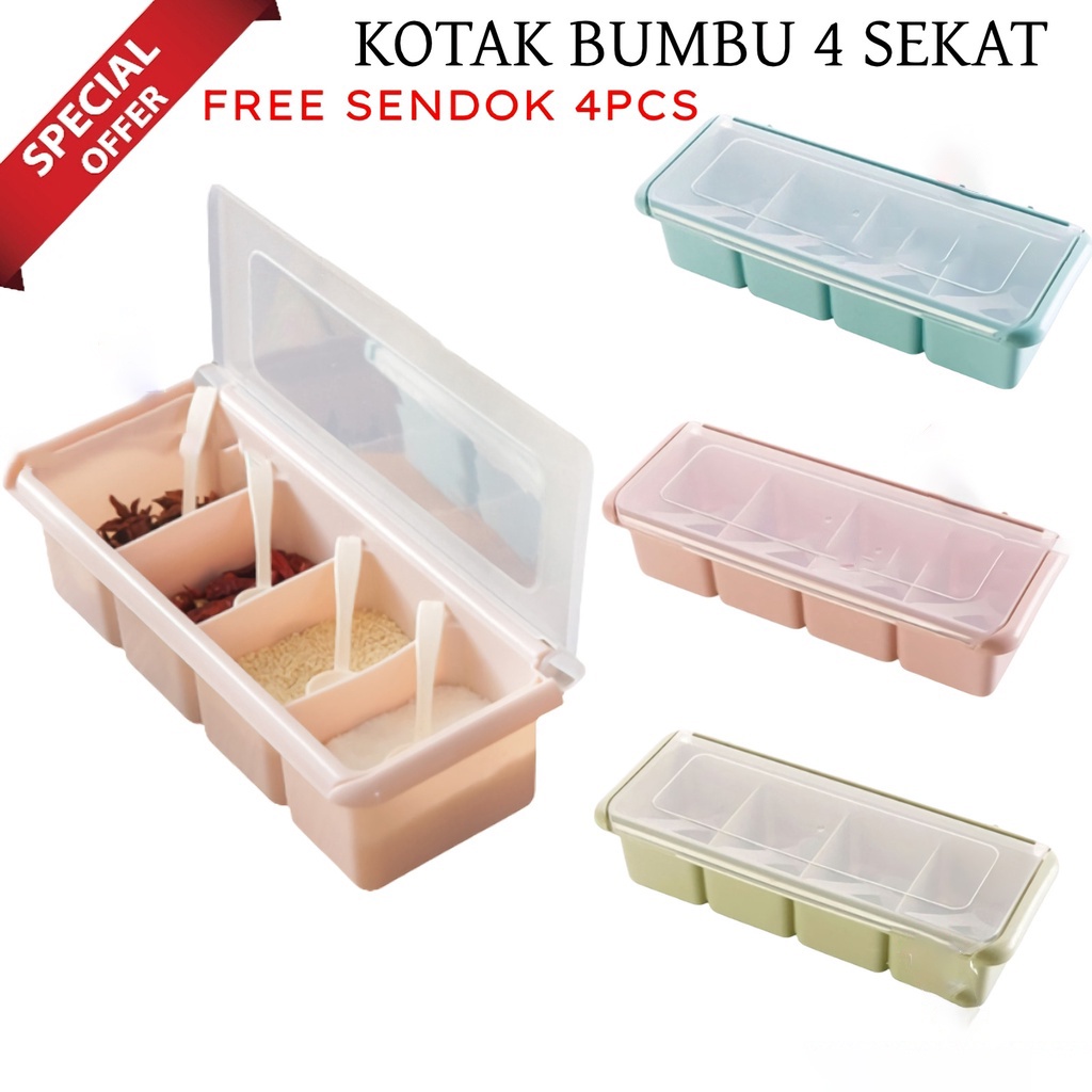 Jual NAJWA - TEMPAT BUMBU 4 SEKAT / KOTAK BUMBU 4 IN 1 / TEMPAT BUMBU ... Jual NAJWA - TEMPAT BUMBU 4 SEKAT / KOTAK BUMBU 4 IN 1 / TEMPAT BUMBU ...