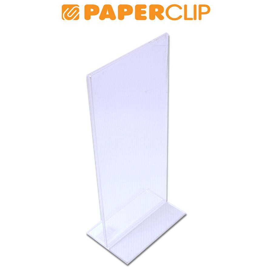 Jual ACRYLIC HOLDER / AKRILIK BROSUR SIGN HOLDER TABLE 10.5 X 23 DOUBLE ...