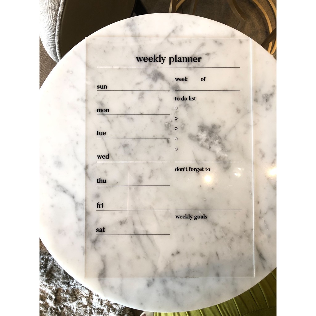 Jual UV PRINT ACRYLIC PLANNER Weekly / Monthly / Daily Planner (READY ...