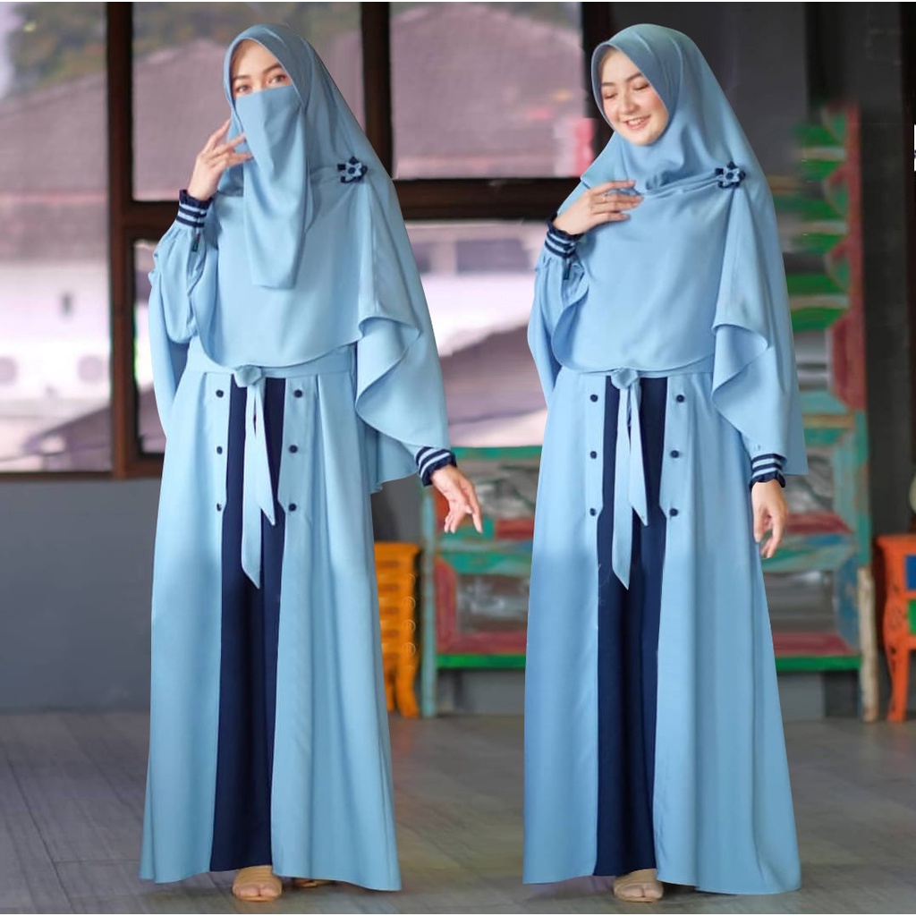 Jual GAMIS SYARI SET JILBAB PLUS CADAR TERBARU SAHARA | FASHION MUSLIM TERLARIS BUSUI | Shopee ...