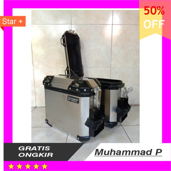 Jual Side Box Pannier 27 Liter Stainless Hairline Sidebox - ORANGANEH ...