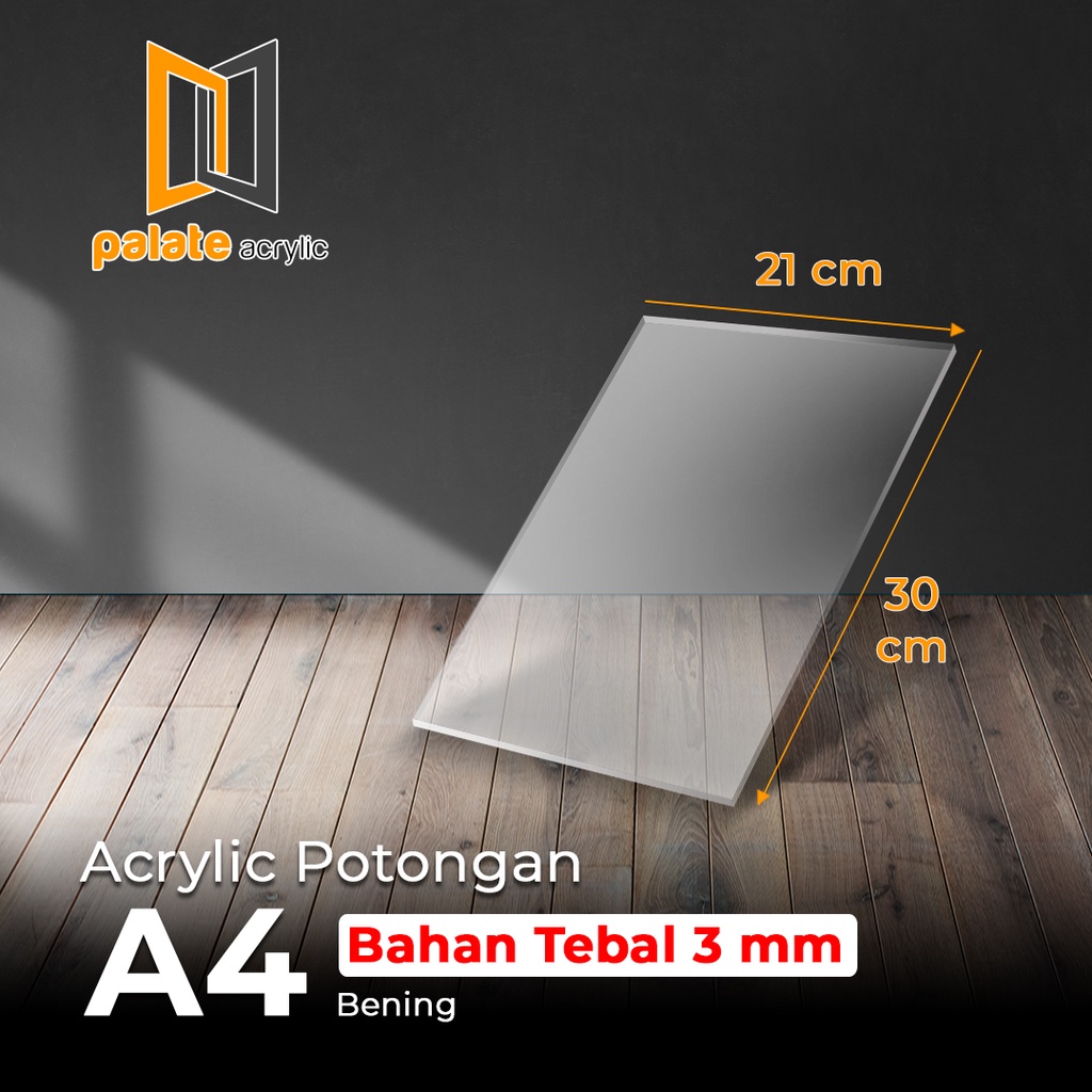 Jual AKRILIK POTONGAN A4 3MM / ACRYLIC A4 | Shopee Indonesia