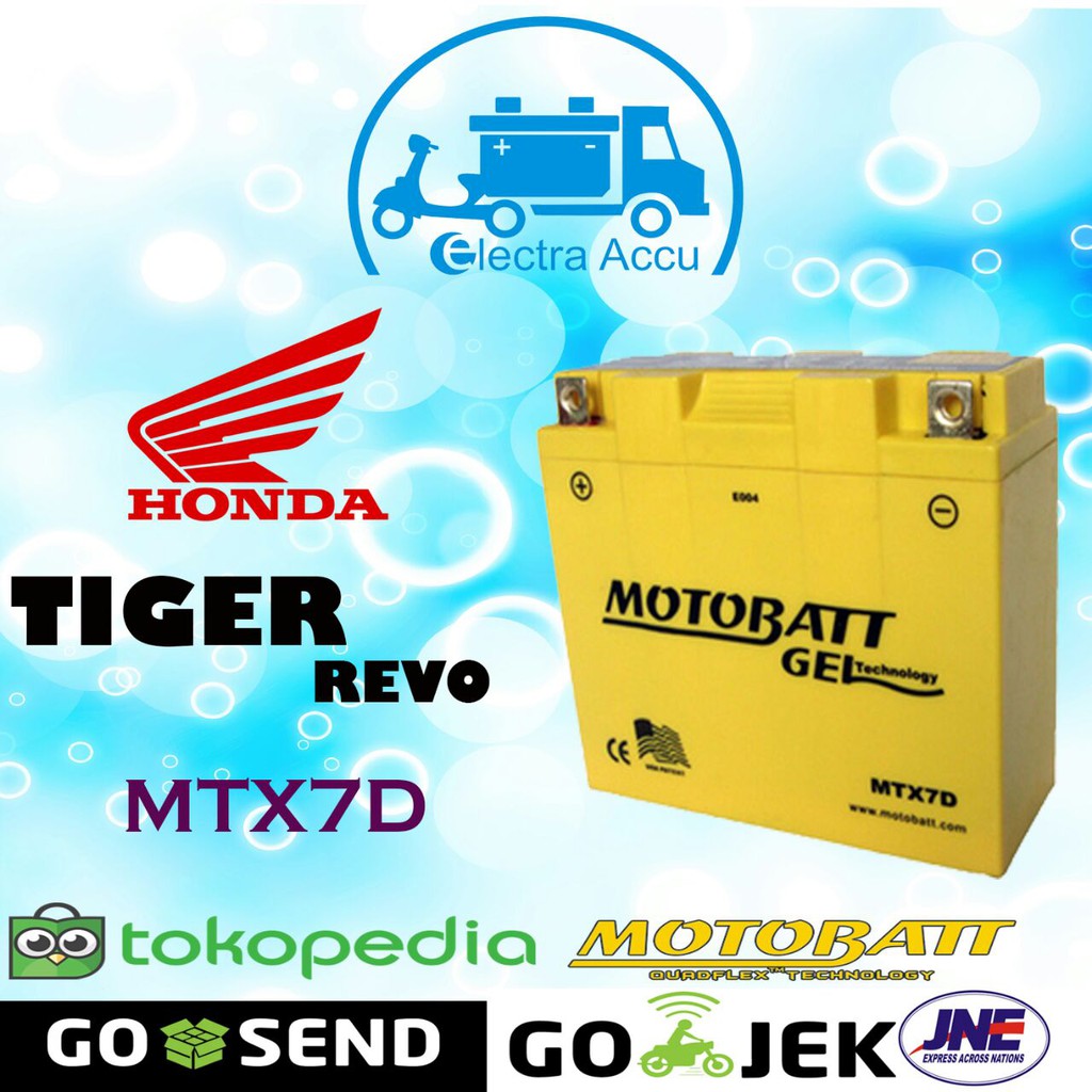 Jual Aki Motor Honda Tiger Revo 2000 Yamaha Scorpio Nouvo MTX7D GM7B ...