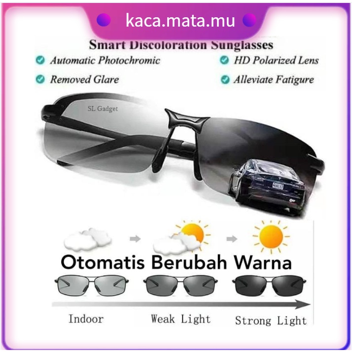 Jual Kacamata UV 400 Photochromic Polarized Anti-Glare Day & Night ...
