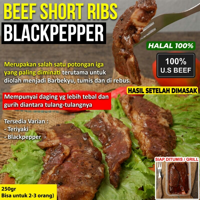 Jual Beef Short Ribs Marinasi (Frozen) | Shopee Indonesia