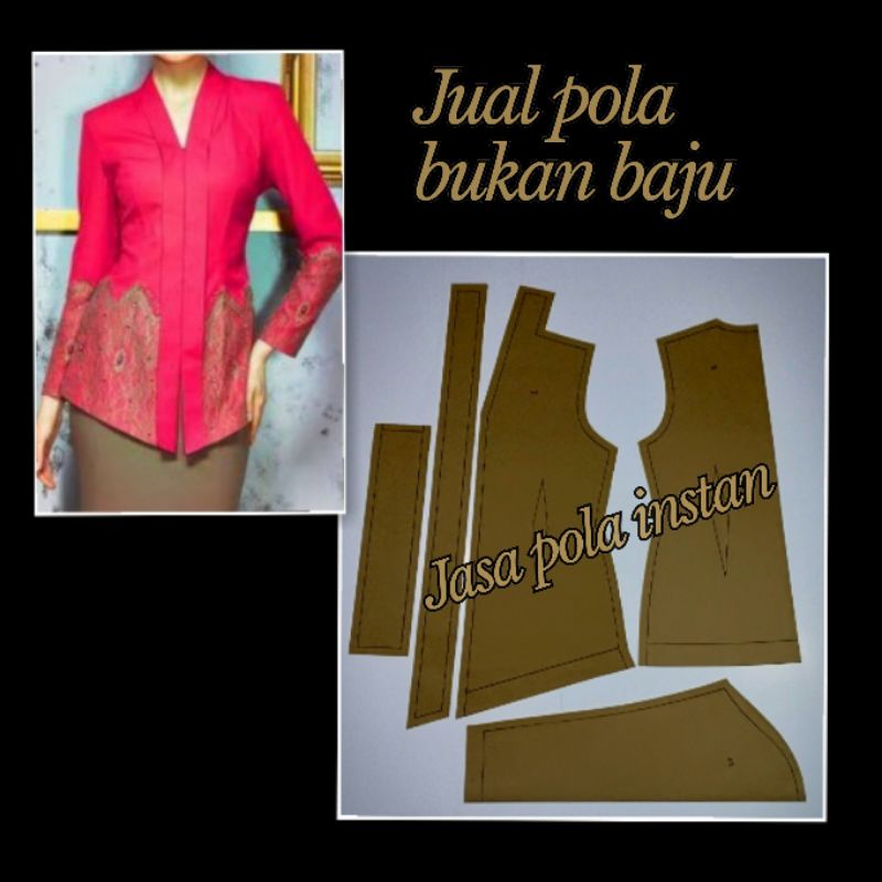 Jual pola kebaya Kartini krah setali | Shopee Indonesia