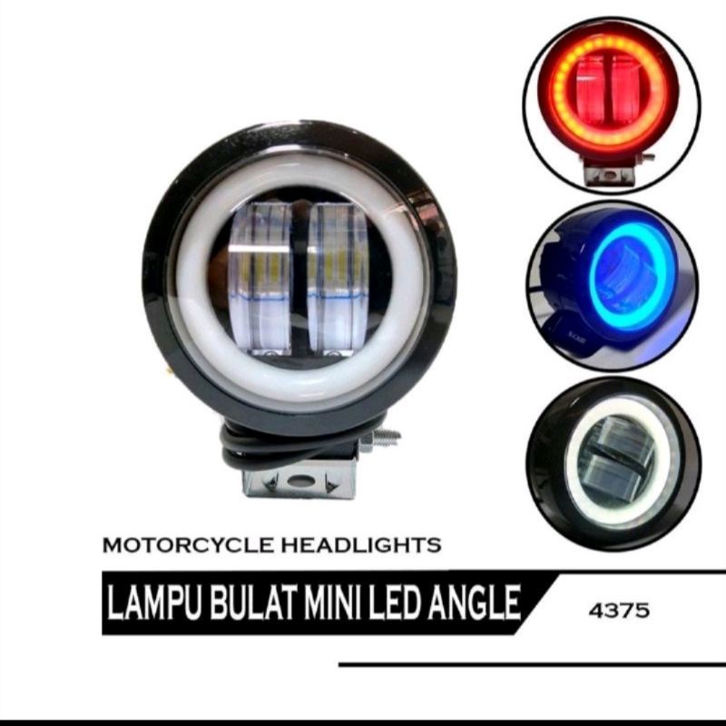 Jual lampu tembak mini led kotak bulat mini projector plus senja ...