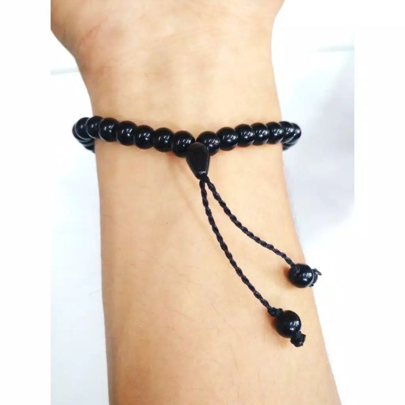 Jual gelang tasbeh gelang mutiara hitam dapat 2 bungkua | Shopee Indonesia