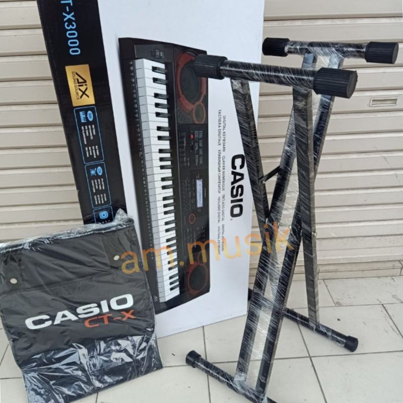 Jual KEYBOARD CASIO CTX3000 CTX 3000 +STAND X DOUBLE+TAS | Shopee Indonesia