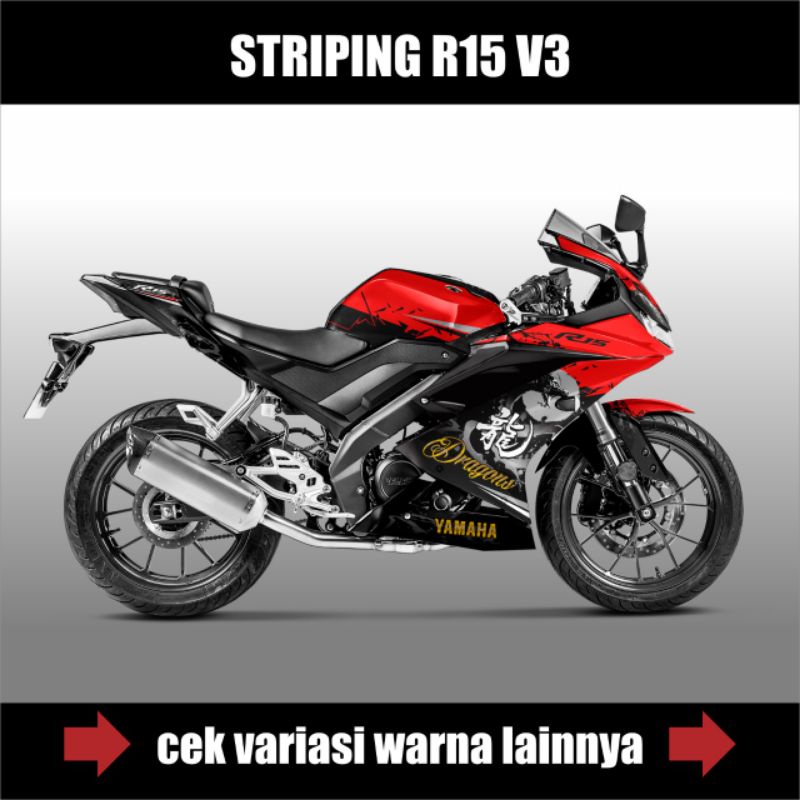 Jual Stiker Striping Motor R15 V3/Striping body Variasi Motor Yamaha ...