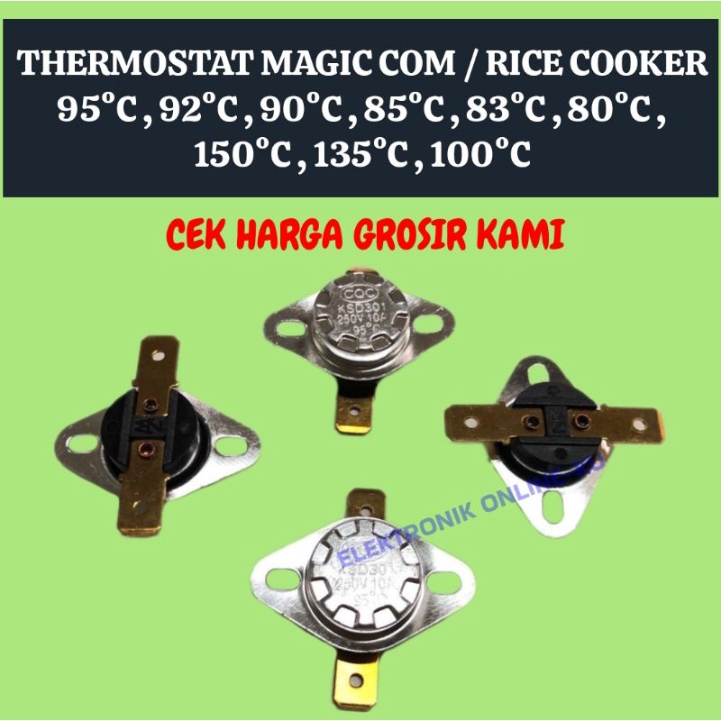 Jual THERMOSTAT MAGIC COM RICE COOKER 95° 92° 90° 85° 83° 80° 150° 135° 100° (MOHON CANTUMKAN ...