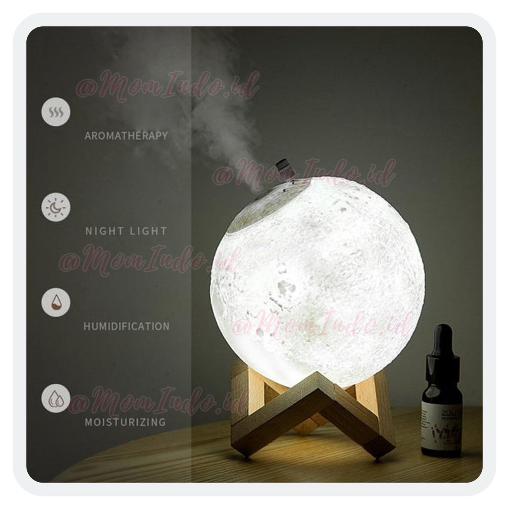 Jual 3D Moon Night Light Humidifier Diffuser Difuser Aromaterapi ...