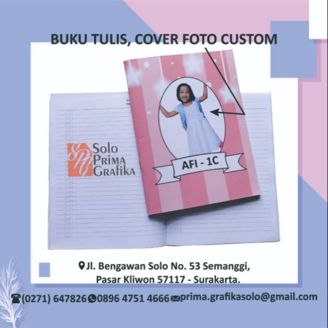 Jual Buku tulis custom/buku custom photo/FREE DESAIN | Shopee Indonesia