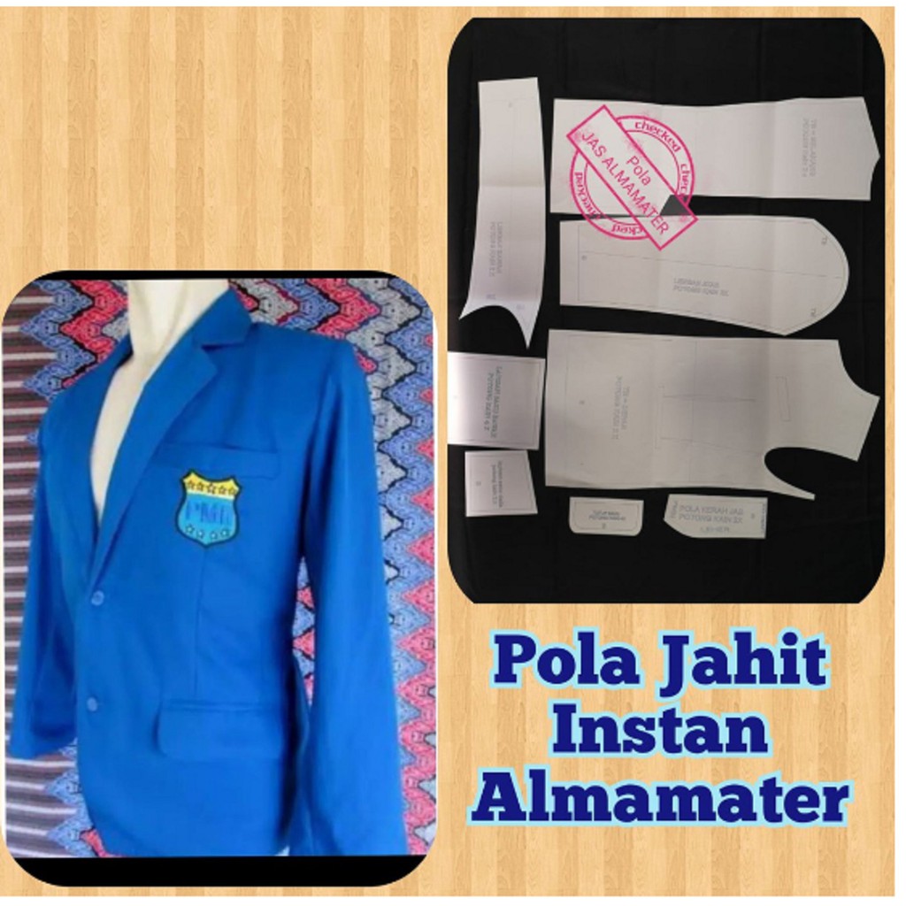Jual Pola Instan Pola Baju POLA JAS ALMAMATER | Shopee Indonesia