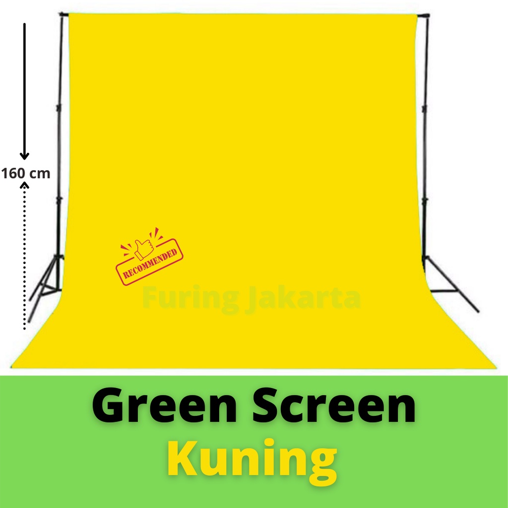 Jual 2meter green screen Kuning 75 gsm background back drop kain ...