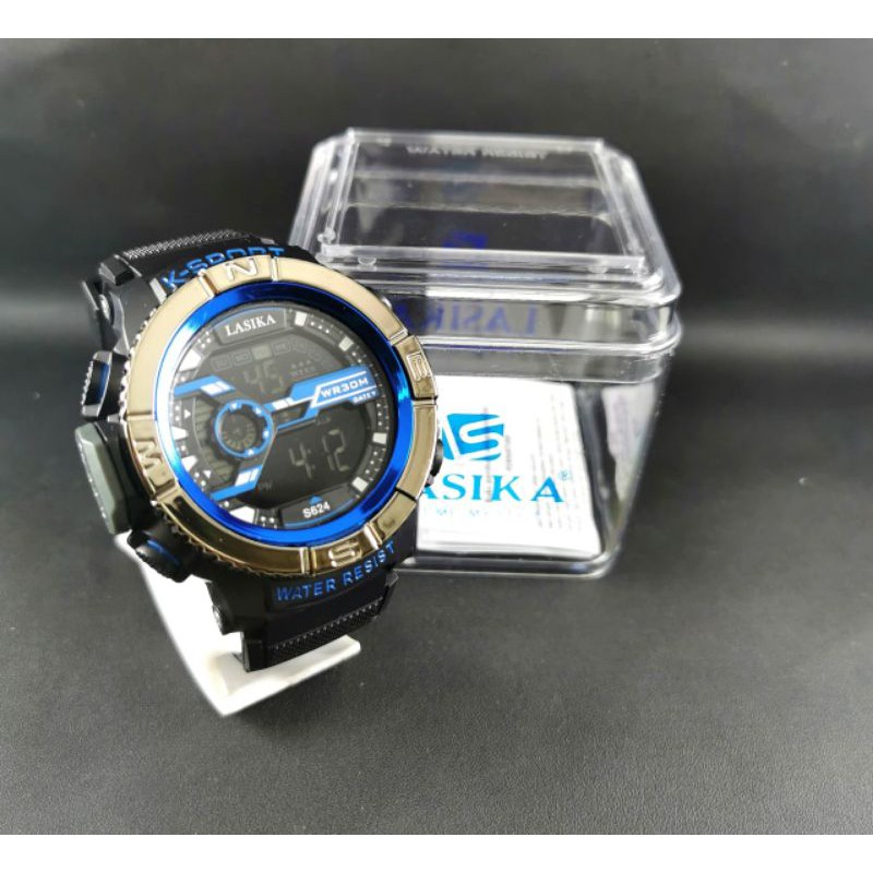 Jual jam tangan lasika sport digital karet rubber water resist | Shopee ...