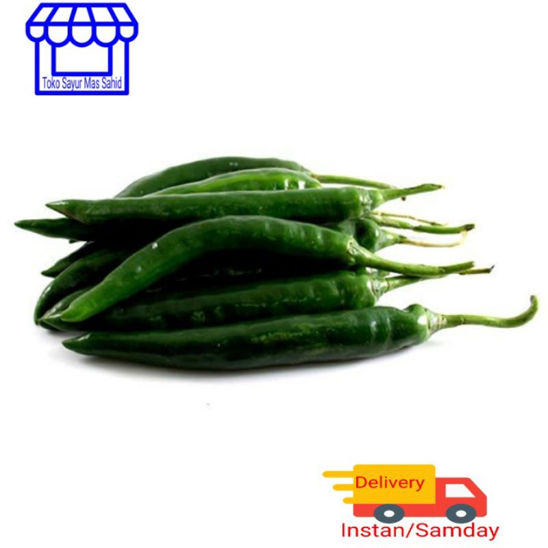 Jual Cabe Tewe ijo Besar Cabai Hijau 100 gram kirim instant dan Someday ...