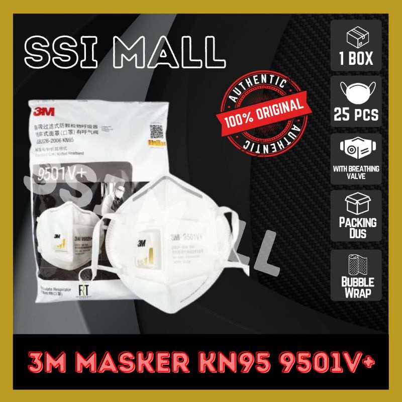 Jual SSI Masker 3M 9501V+ Original Asli Termurah isi 25 Pcs/Bag ...
