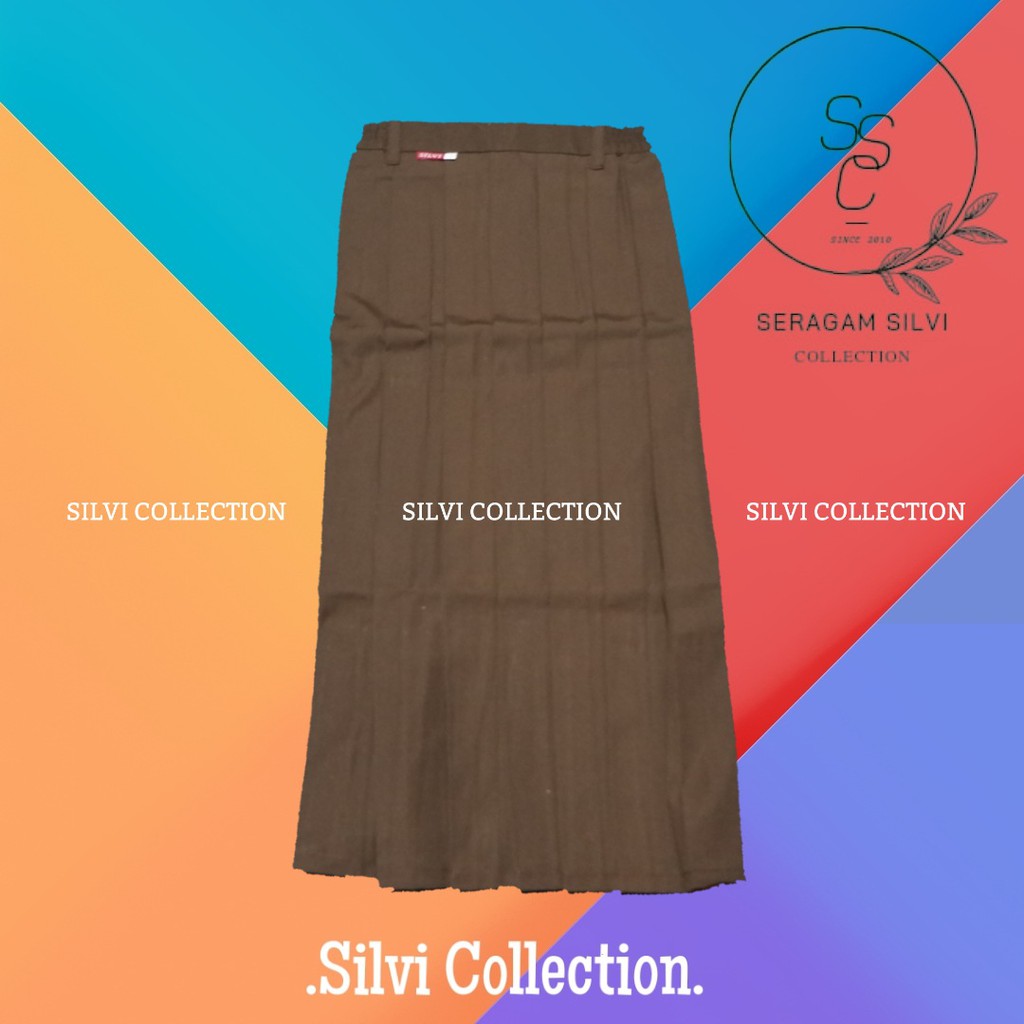 Jual Seragam SD Rok Rempel Panjang Coklat - Seragam Sekolah - Rok Pramuka | Shopee Indonesia