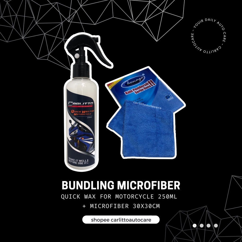 Jual Carlitto Autocare Paket Bundling Quick Wax for Motorcycle 250ml ...