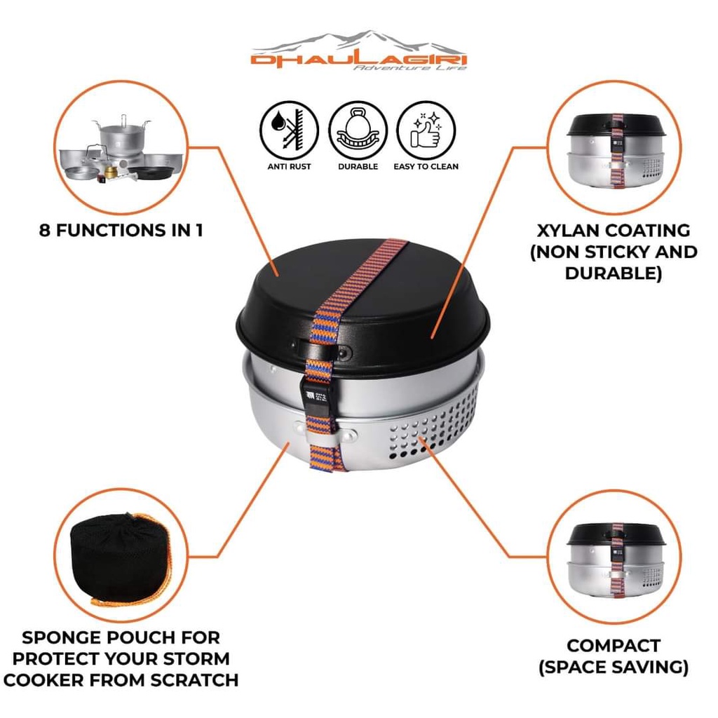 Jual Dhaulagiri Storm Cooker Cooking Set Paket Alat Masak Camping ...