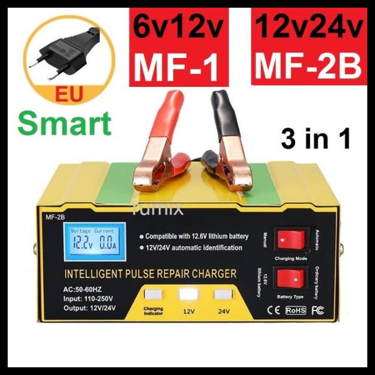 Jual Charger Aki 12V/24V 6-105Ah Mf-2B Smart Battery Charger Mobil Motor Tr Kode 887 | Shopee ...