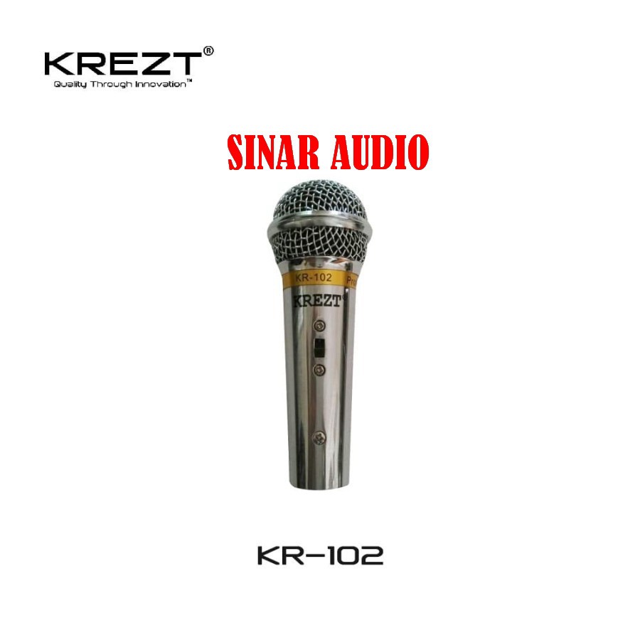 Jual Microphone VOCAL Mini KREZT KR 102 Mic Kabel | Shopee Indonesia
