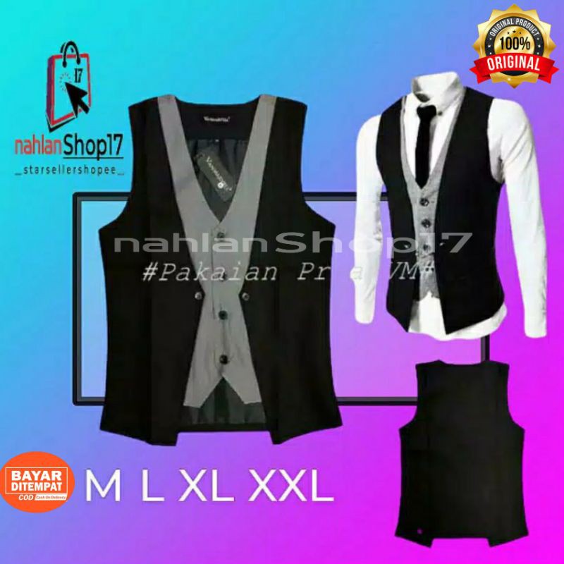 Jual ROMPI JAS / VEST BLAZER HITAM KOMBINASI / VEST 022 033 / JAS ROMPI ...