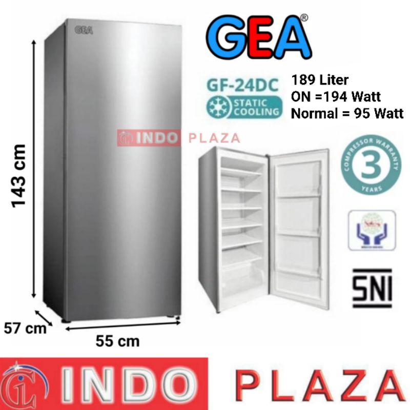 Jual FREEZER 6 RAK BERDIRI GEA GF-24DC Es batu | Shopee Indonesia