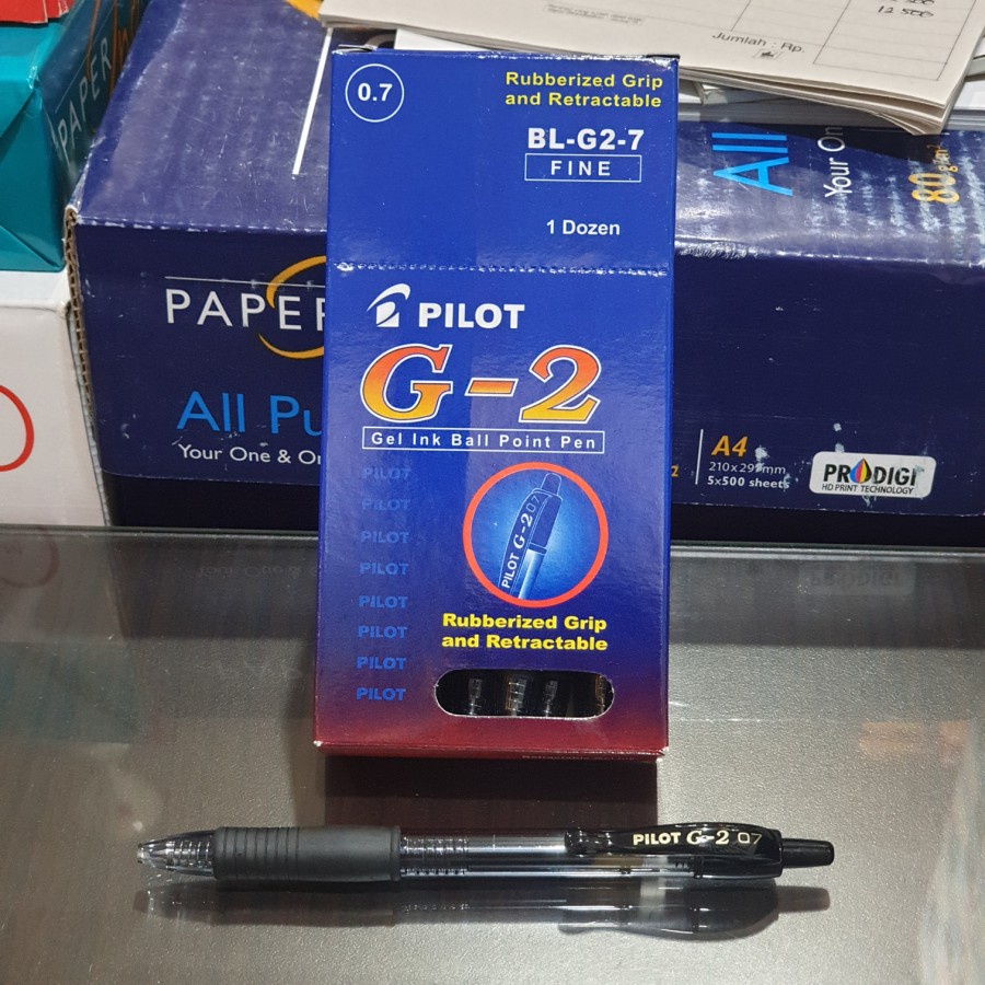 Jual PULPEN PILOT G-2 Tip 0.7 1 Box isi 12 pcs Pena Pen Gel BL-G2-7 Ballpoin Hitam Biru | Shopee ...