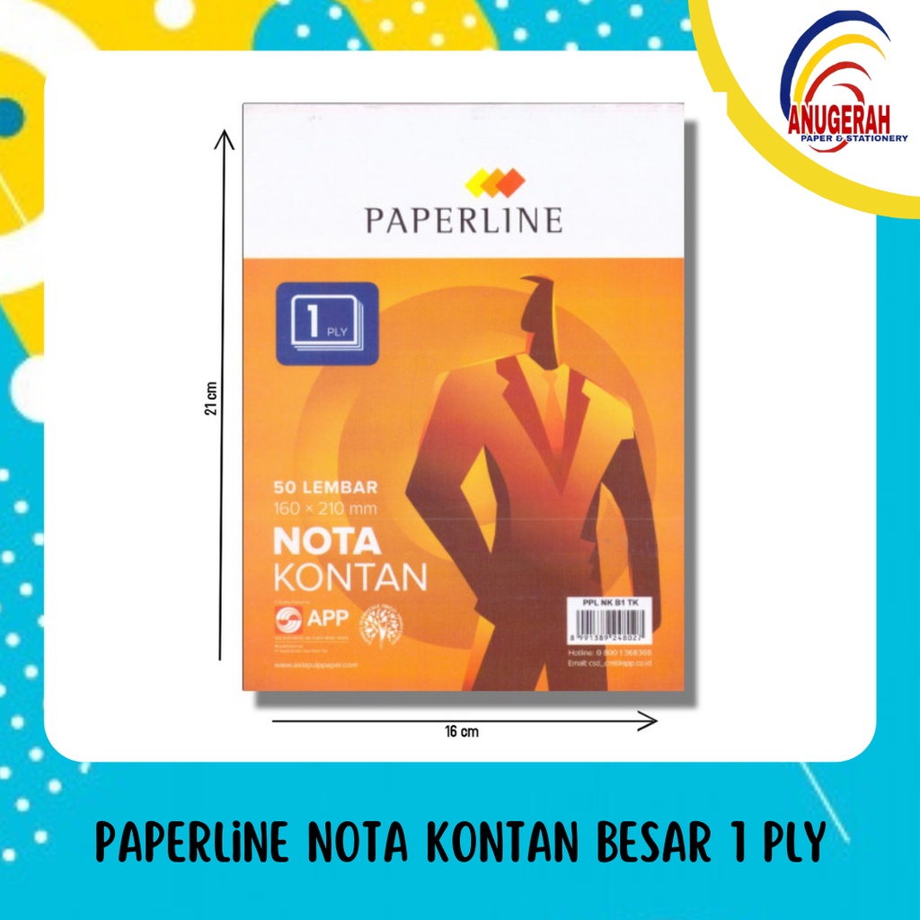 Jual PAPERLINE NOTA KONTAN BESAR 1 PLY (PCS) | Shopee Indonesia