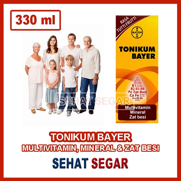 Jual Tonikum Bayer Multivitamin, Mineral, dan Zat Besi Rasa Tutti Frutti 330 ml | Shopee Indonesia