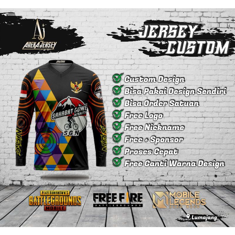 Jual JERSEY GOWES SGN FREE NICKNAME (bisa custom) bisa pakai design ...
