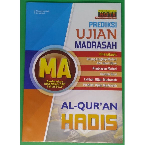 Jual Ujian Madrasah Al Quran dan Hadis untuk MA Madrasah Aliyah ...