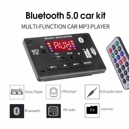 Jual modul mp3 bluetooth 5.0 12v wireless stereo audio hifi usb mp3 ...