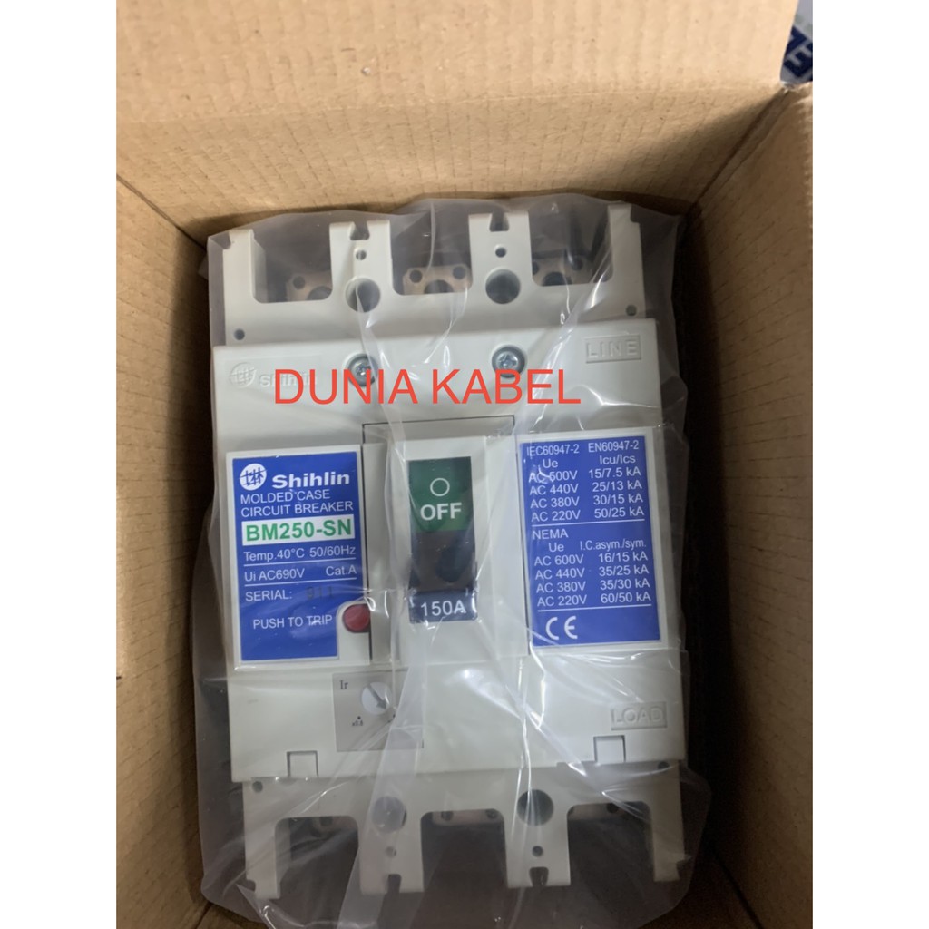 Jual MCCB Shihlin BM250-SN BM 250 SN 220V 380V 3P 3 Pole 225A 225 Ampere | Shopee Indonesia