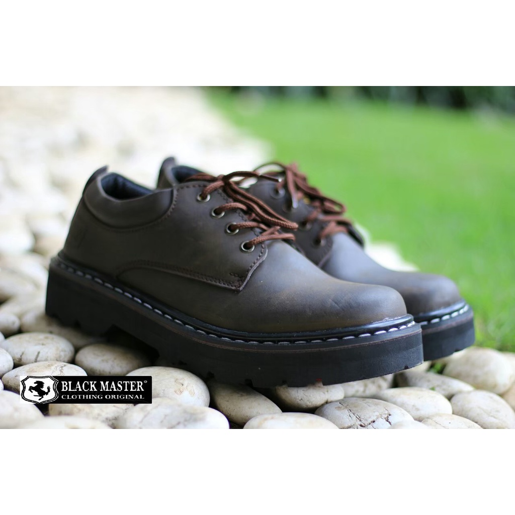 Jual Sepatu Black Master UnderGround Low Boots Pendek Kulit Pria ...