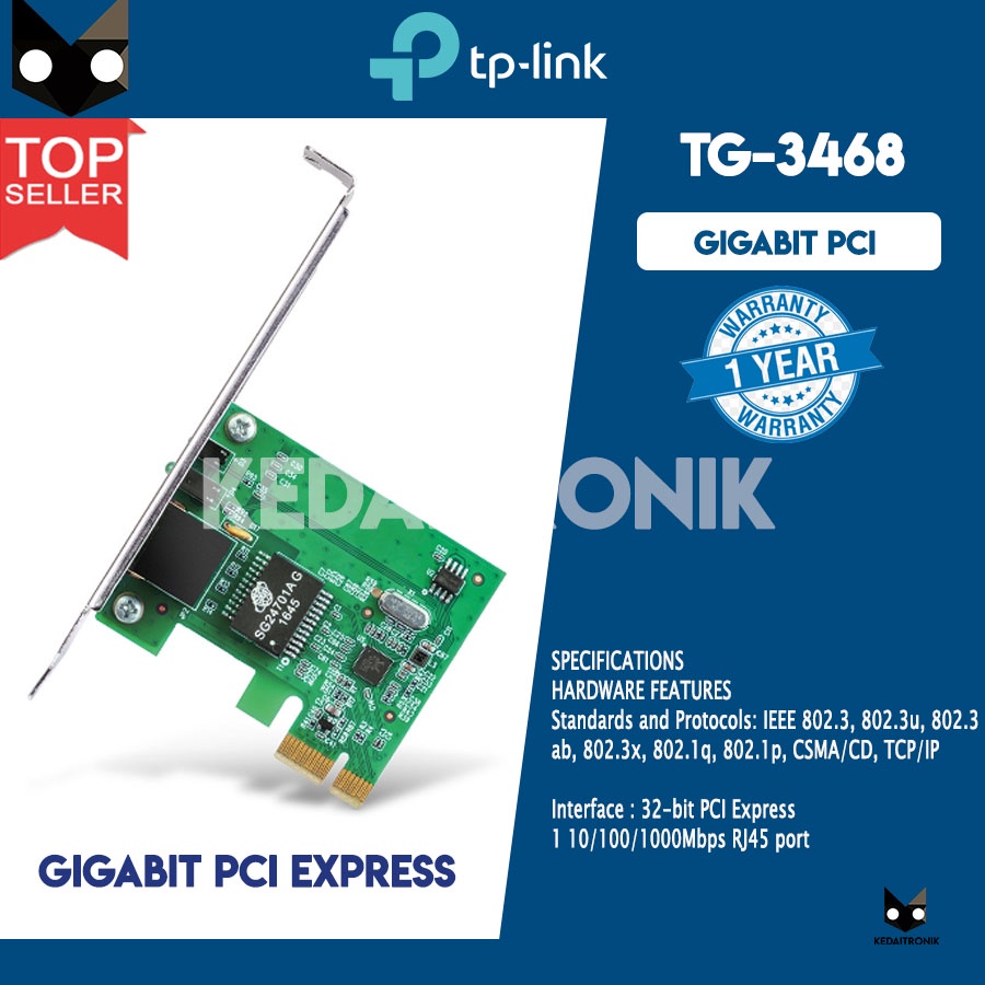 Jual TP-LINK TG-3468 Gigabit PCI Express Network Adapter TP LINK TG ...
