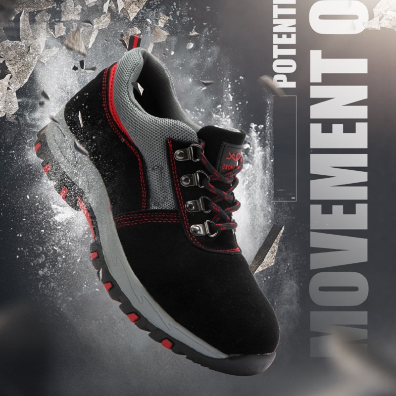 Jual Profesional Kulit Asli Sepatu Safety Boots Pria Safety Ujung Besi ...